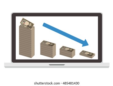 Money Chart Stock Vector (Royalty Free) 485481430