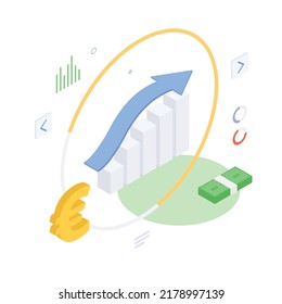 Money Chart Graph Diagram Presentatnion Spreadsheet Stock Vector ...