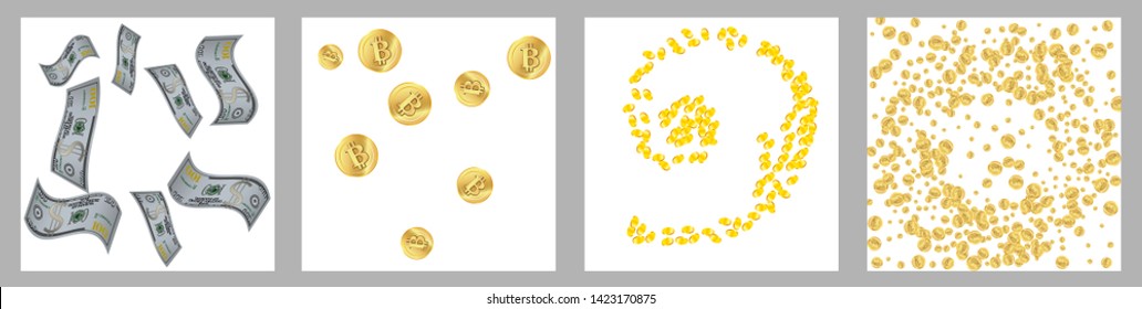 Money Confetti Money Falling Down Money Stock Vector (Royalty Free ...