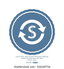 Money Convert Vector Icon Stock Vector (Royalty Free) 526169716 ...
