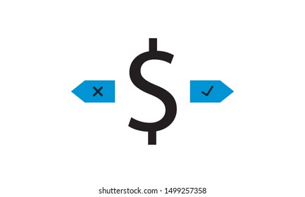 Money Decision Icon Concept Vector Image Stock Vector (Royalty Free ...