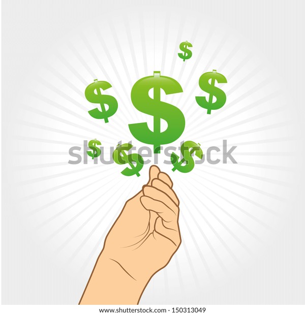 Money Design Over Gray Background Vector Stock Vector (Royalty Free ...