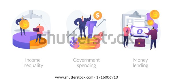 Money Distribution Abstract Concept Vector Illustration Stock Vector ...