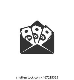 Money Envelope Icon Single Grey Color Stock Vector (Royalty Free ...