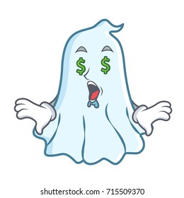 Money Eye Cute Ghost Character Cartoon Stock Vector (Royalty Free ...