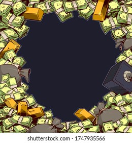 Money Frame Template Wealth Concept Money Stock Vector (Royalty Free ...