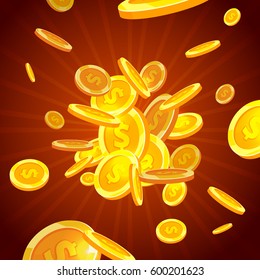 930 Gold Coins Burst Images, Stock Photos & Vectors | Shutterstock