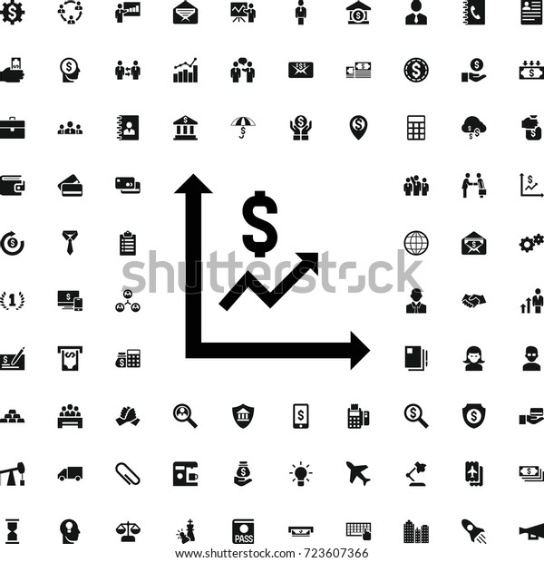 Money Graph Icon Set Filled Business Stock Vector (Royalty Free ...