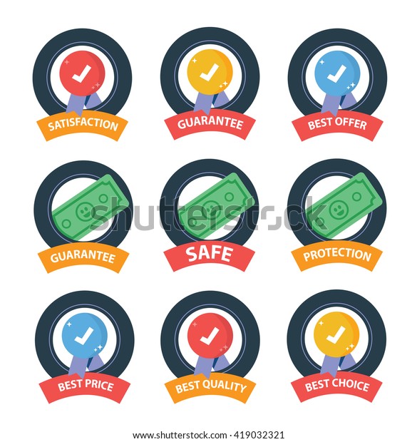 Money Guarantee Icon Set Stock Vector (Royalty Free) 419032321 ...