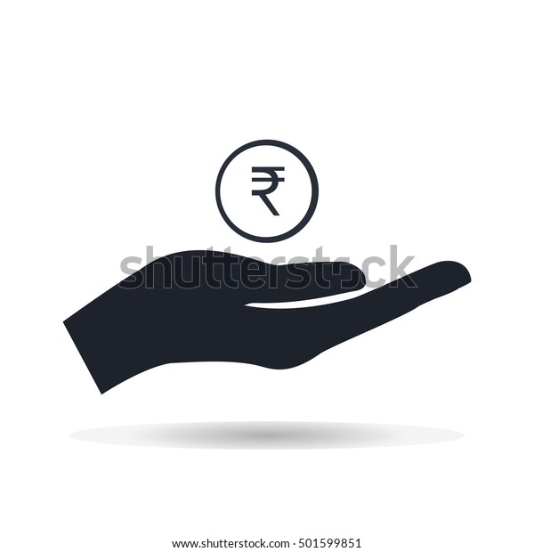 Money Hand Rupee Currency Vector Illustration Stock Vector (Royalty ...