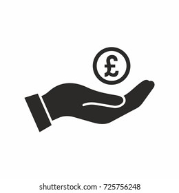 Money Hand Vector Icon Stock Vector (Royalty Free) 725756248 | Shutterstock
