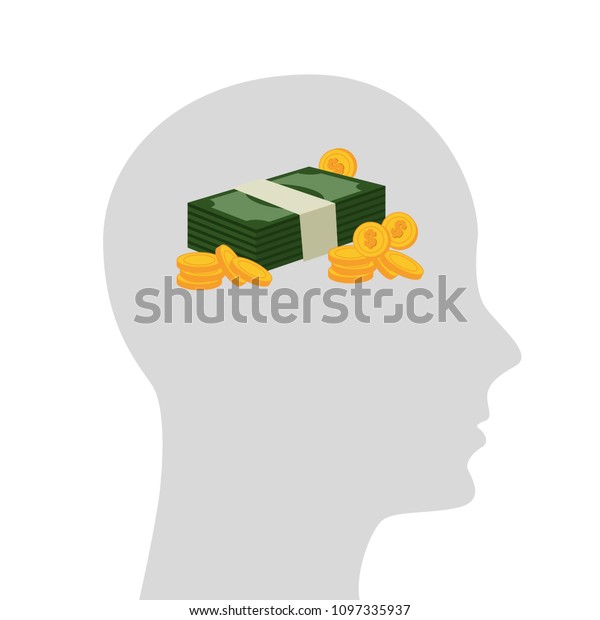 Money Head Vector Illustration Stock Vector (Royalty Free) 1097335937 ...