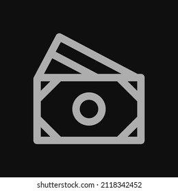 Money Icon Black Background Stock Vector (Royalty Free) 2118342452 ...