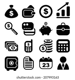 Money Icon Set Stock Vector (Royalty Free) 207993163 | Shutterstock