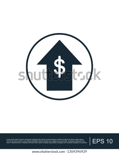 Money Increase Icon Vector Stock Vector (Royalty Free) 1304396929 ...
