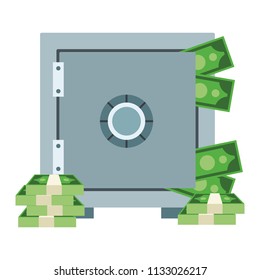 Bank Vault Inside Vector Image Cartoon Stock Vector (Royalty Free ...