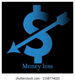 Money Loss Logo Stock Vector (Royalty Free) 1158774025 | Shutterstock