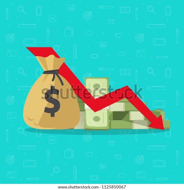 Money Loss Vector Illustration Flat Cartoon Stock Vector (Royalty Free ...