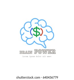 Money Mind Logo Brain Dollar Sign Stock Vector (Royalty Free) 640436794 ...