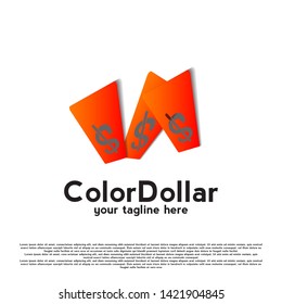 Money Movement Logo Design Dollar Sign Stock Vector (Royalty Free ...