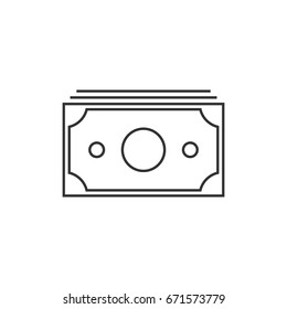 Paper Money American Dollars Cash Line: เวกเตอร์สต็อก (ปลอดค่าลิขสิทธิ์ ...