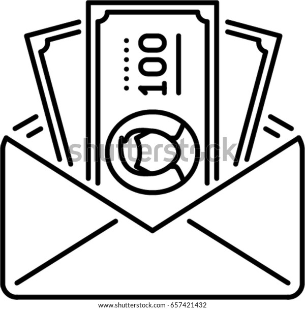 Money Outline Icon Stock Vector (Royalty Free) 657421432