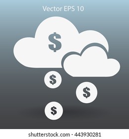 Money Rain Cloud Vector Illustration Stock Vector (Royalty Free ...