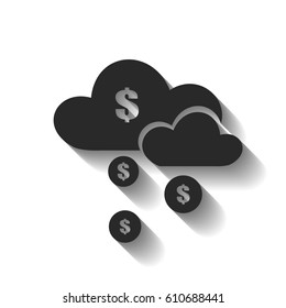 Money Rain Cloud Vector Illustration Stock Vector (Royalty Free ...