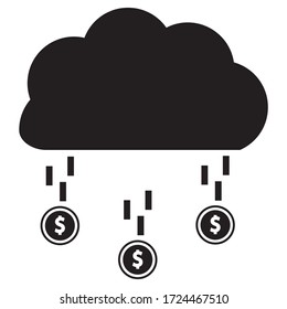 Money Rain Icon Vector Graphics Stock Vector (Royalty Free) 1724467510 ...