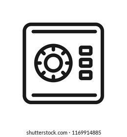 Money Safe Case Line Flat Vector Stock Vector (Royalty Free) 1169914885 ...