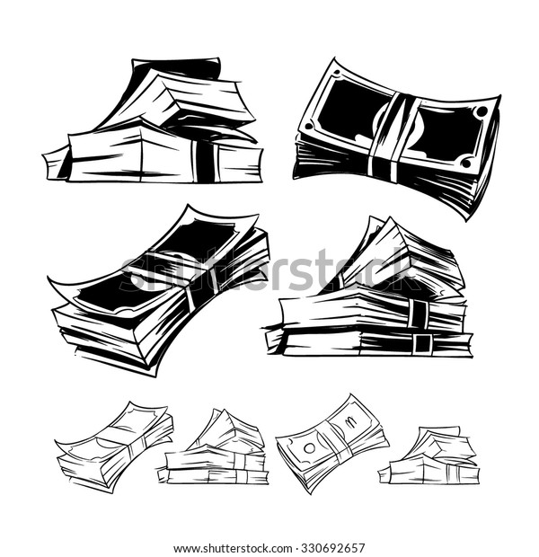 Money Stack Vector Illustration Isolated Stock Vector (Royalty Free ...