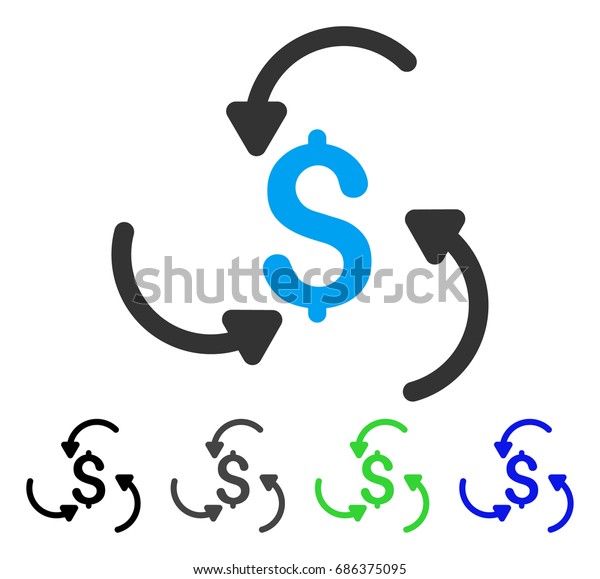 Money Swirl Flat Vector Pictograph Colored Stock Vector (Royalty Free ...