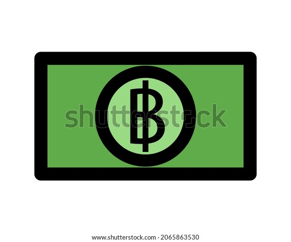 Money Thai Baht Icon Thai Baht Stock Vector (Royalty Free) 2065863530 ...