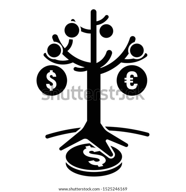 Money Tree Icon Simple Illustration Money Stock Vector (Royalty Free ...