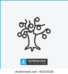 Money Tree Icon Simple Outline Money Stock Vector (Royalty Free ...