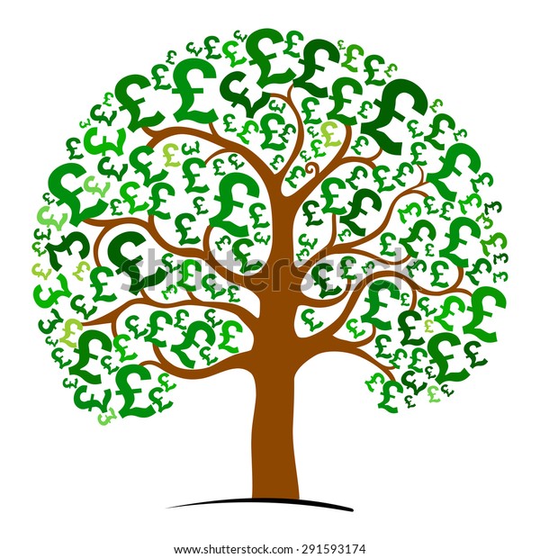 Money Tree Isolated On White Background Stock Vector (Royalty Free ...