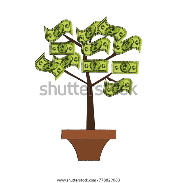 Money Tree Symbol Stock Vector (Royalty Free) 778829083 | Shutterstock