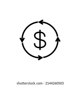 Money Turnover Icon Vector Solid Logo Stock Vector (Royalty Free ...
