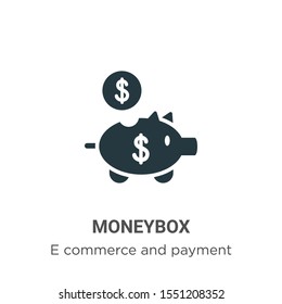Moneybox Vector Icon On White Background Stock Vector (Royalty Free ...