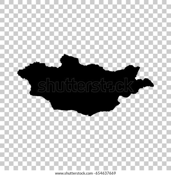 Mongolia Map Isolated On Transparent Background Stock Vector (Royalty ...