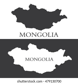 Mongolia Map Outline Detailed Stock Vector (Royalty Free) 479130700 ...
