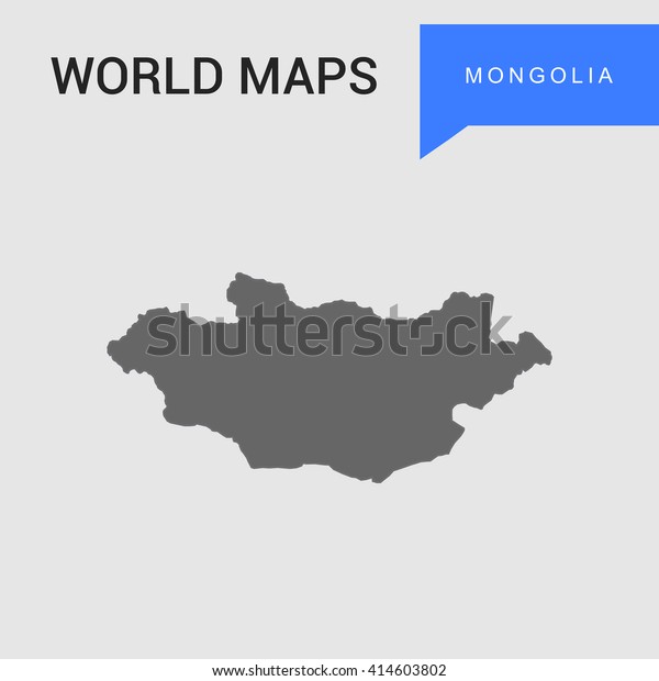 Mongolia Map Vector Country Border Map 库存矢量图（免版税）414603802 | Shutterstock