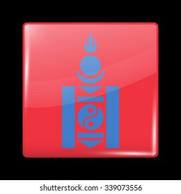 Mongolian Soyombo Glassy Icon Square Shape Stock Vector (Royalty Free ...