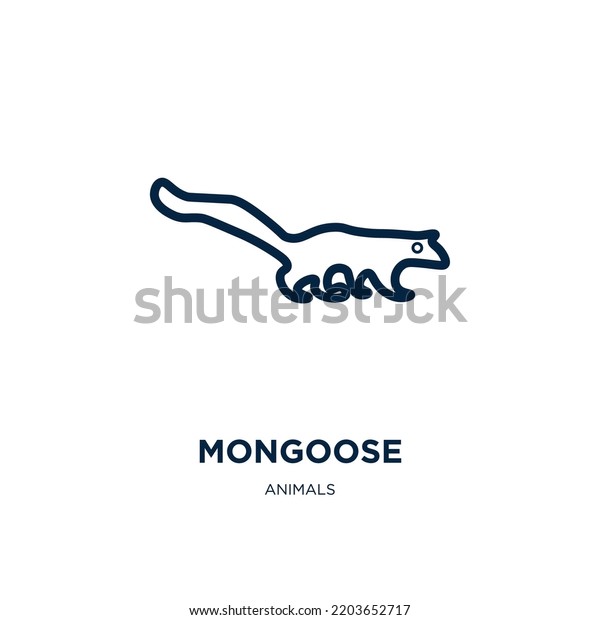Mongoose Icon Animals Collection Thin Linear Stock Vector (Royalty Free ...