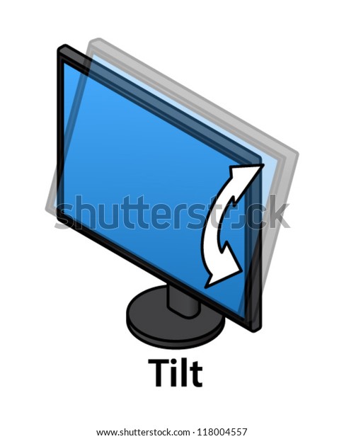 Monitor Adjustment Diagram Tilt Forward Backward Stock Vector (Royalty ...