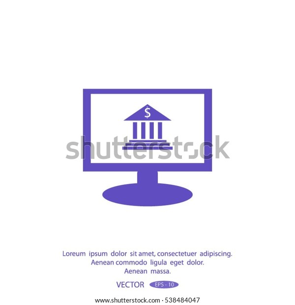 Monitor Bank Vector Icon Stock Vector (Royalty Free) 538484047 ...