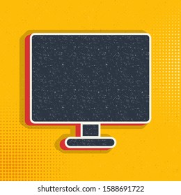 Monitor Computer Pop Art Retro Icon Stock Vector (Royalty Free ...