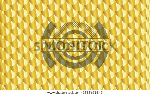 Monitor Golden Emblem Scales Pattern Vector Stock Vector (Royalty Free ...