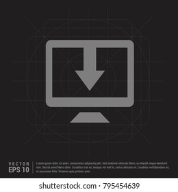 Monitor Icon Black Creative Background Stock Vector (Royalty Free ...