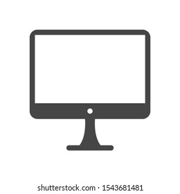 Monitor Icon Screen Icon Black White Stock Vector (Royalty Free) 1543681481
